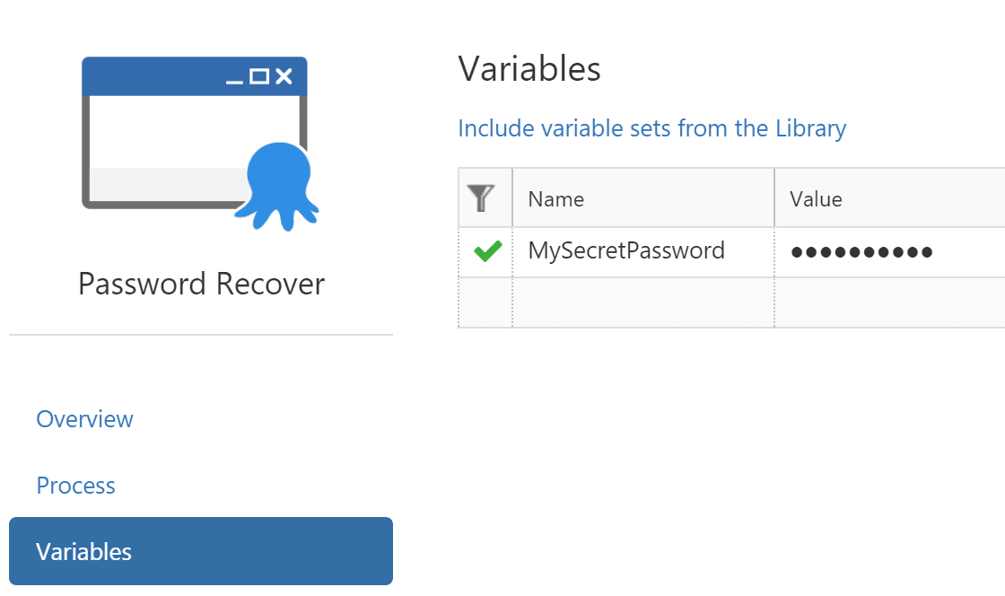 How to Display Value of Sensitive Variable in Octopus Deploy