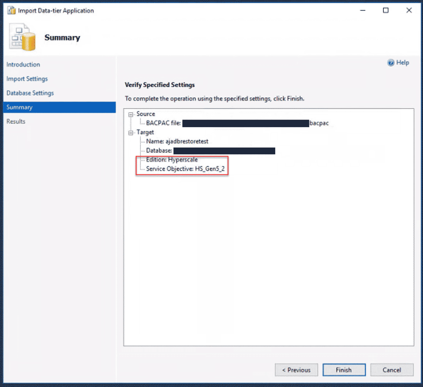 How to Import Large Bacpac into Azure SQL Database